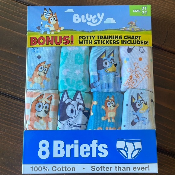 Bluey | Accessories | Bluey Boys Briefs Underwear Potty Training Chart ...